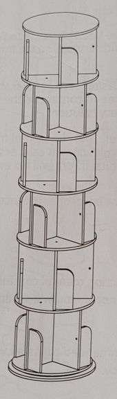 Rotating Bookshelf | Open Box | (See Condition Notes) - Rio Grande Trade