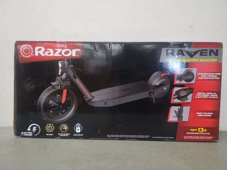 RAZOR Raven Electric Kick Scooter | Like New | (See Condition Notes ...
