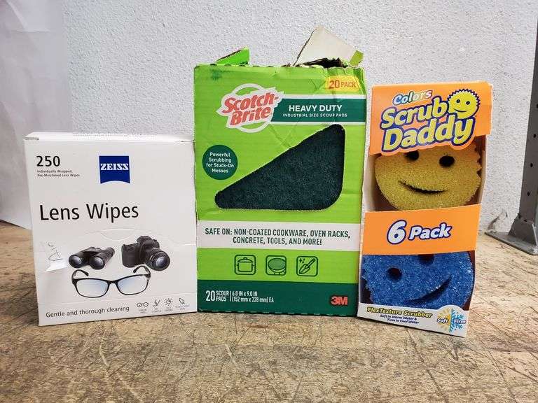 (BUNDLE) ZEISS Lens Wipes & SCOTCH Brite Heavy Duty Scrub PAds 20 Count ...