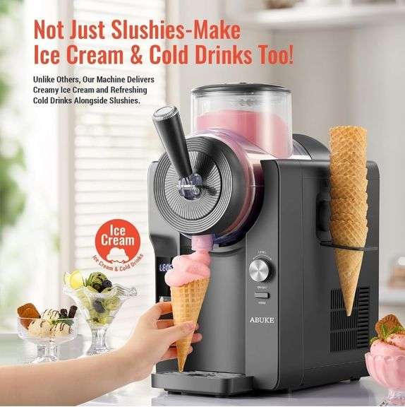 ABUKE Frozen Drink Machine - Black | Open Box | (See Condition Notes ...