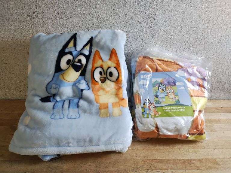 BLUEY Cloud Throw W/Faux Fur Reverse, 50"x60", Set of 2, Assorted ...