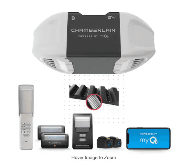 Chamberlain 3/4 HP Smart Quiet Belt Drive Garage Door Opener | Open Box ...