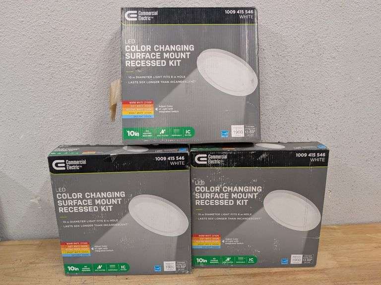 Commercial Electric LED Color Changing Surface Mount Recessed Kit 10 ...