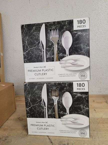 Members Mark Premium Plastic Cutlery 180pcs 2 pc Lot | Open Box | (See ...
