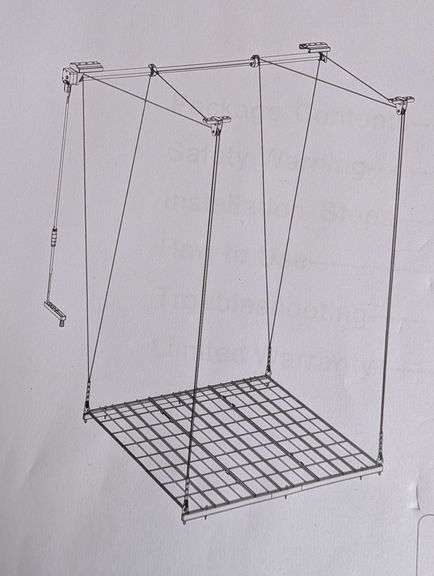 FLEXIMOUNTS 4x4 Ft Garage Ceiling Lifting Storage Rack | Open Box ...