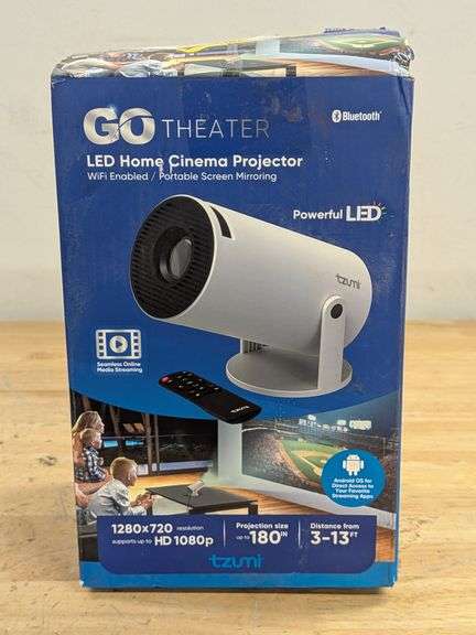 Tzumi 1280 x 720 HD Movie Projector with Stand 360 Lumens | Open Box ...
