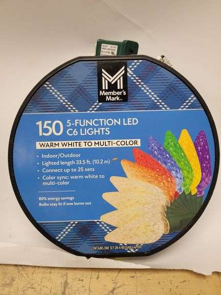 LIGHTS BUNDLE - MEMBERS MARK 5-Function LED C6 Lights, Warm White to ...