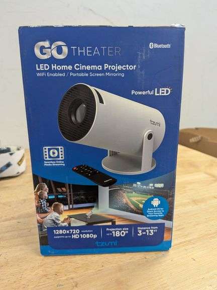 Tzumi 1280 x 720 HD Movie Projector with Stand 360 Lumens | Damaged ...