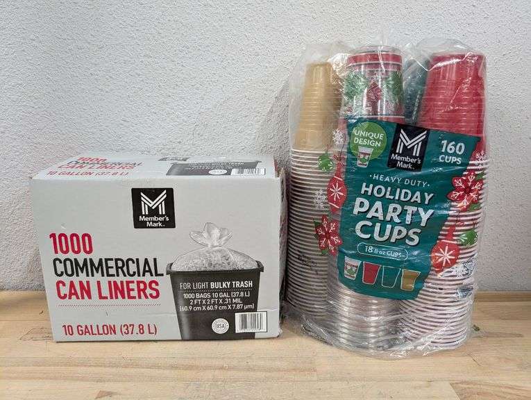MEMBER'S MARK Holiday Disposable Cups, 18floz - 160ct, & Commercial Can ...