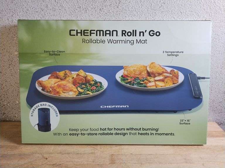 CHEFMAN Roll N' Go Rollable Warming Mat, 23"x15" | Open Box | (See ...