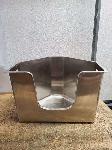 PTLOM Stainless Steel Corner Litter Box 22 x 16.5 x 14.7" | Open Box ...