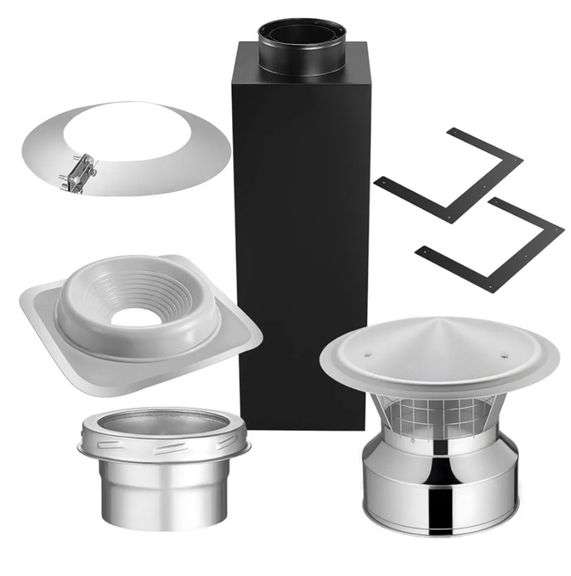 VEVOR Through The Wall Kit for 6" Chimney Pipe | Open Box | (See ...