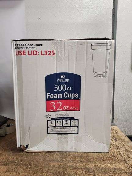 WINCUP Foam Cups 500ct 32oz ea | Open Box | (See Condition Notes) - Rio ...