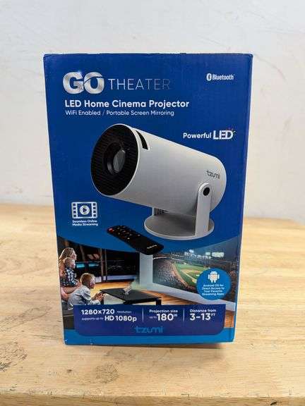 Tzumi 1280 x 720 HD Movie Projector with Stand 360 Lumens | Open Box ...