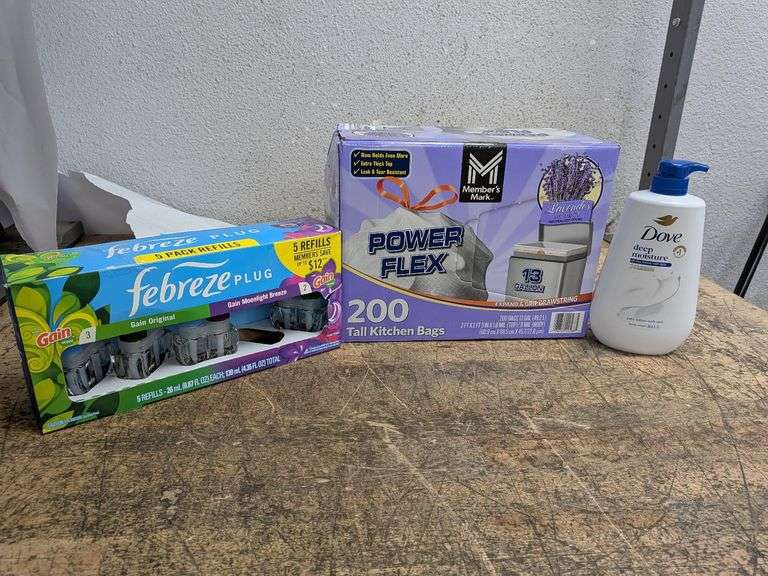 (BUNDLE) MEMBERS MARK Power Flex Kitchen Bags & FEBREZE 4 Pack Scent ...