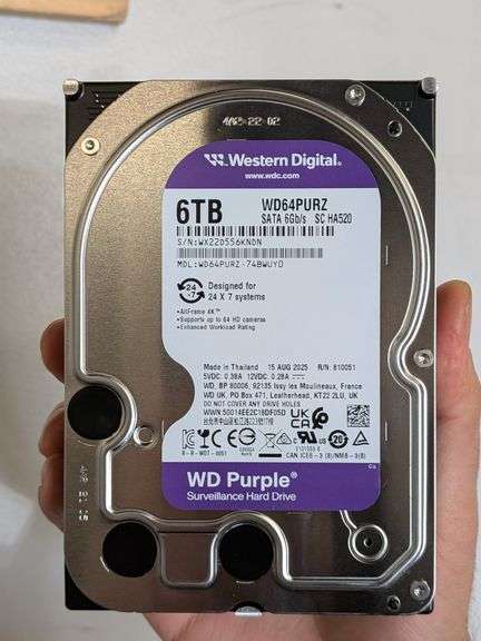 Western Digital WD Purple 6TB Surveillance Internal Hard Drive HDD ...
