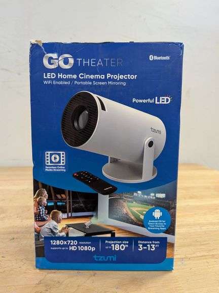 Tzumi 1280 x 720 HD Movie Projector with Stand 360 Lumens | Open Box ...