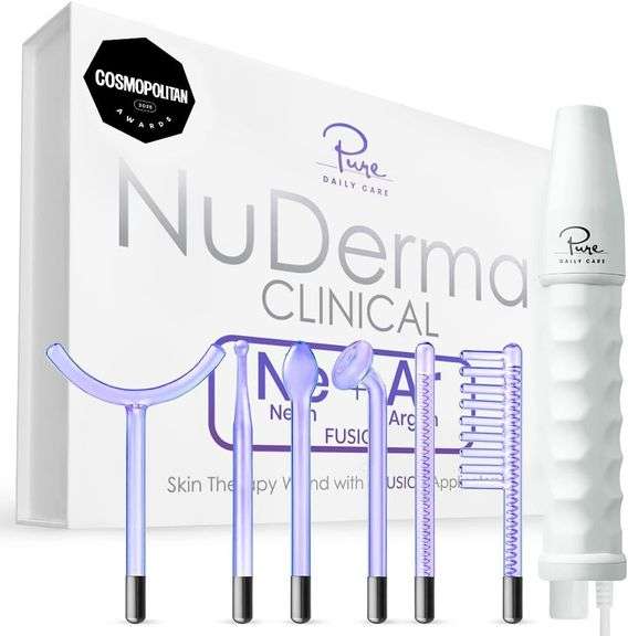 Pure Daily Care NuDerma Clinical Portable Skin Therapy Wand w/6 Fusion ...