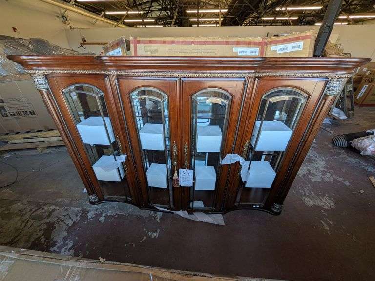 80x20x48" Michael Amini villa Valencia China Top Classic Chestnut ...