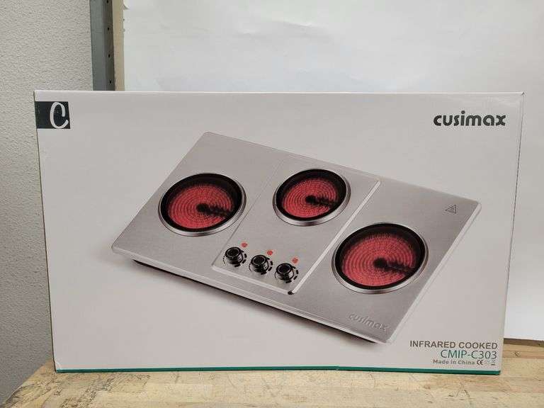 CUSIMAX Hot Plate Electric Infrared Cooktop, 17.5x28.5x4.6" | Open Box ...
