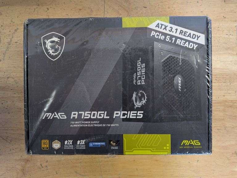 MSI MAG A750GL PCIE5 750 Watt 80 Plus Gold ATX Fully Modular Power ...
