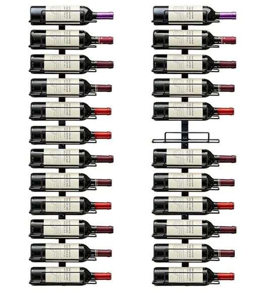 MSRORRIW Wall Mount Wine Rack, 24 Bottles, 4x9.65x47.64" | Open Box ...
