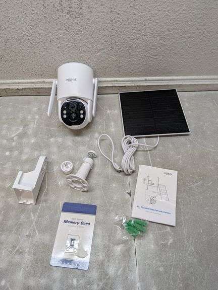 ELGET 4G LTE Pan & Tilt Wireless Security Camera W/Solar Panel | Open ...