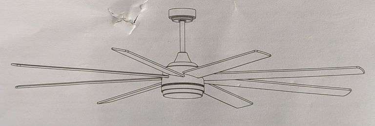 YUHAO Large Light LED Ceiling Fan | Like New - Rio Grande Trade