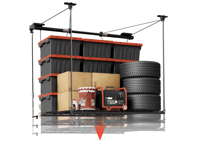FLEXIMOUNTS Overhead Garage Storage Rack (4'x'4') | Open Box - Rio ...