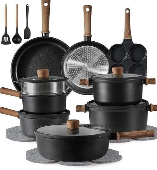 CAROTE Nonstick Kitchen Cookware Set, 24pcs | Open Box | (See Condition ...