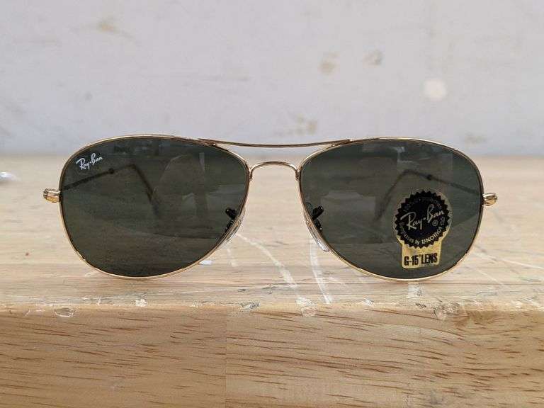 Ray Ban Cockpit Sunglasses in Arista Gold and G-15 Green | Open Box ...