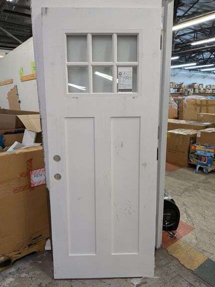 Craftsman 6-Lite Fiberglass Prehung Door 32" x 80" | Open Box | (See ...