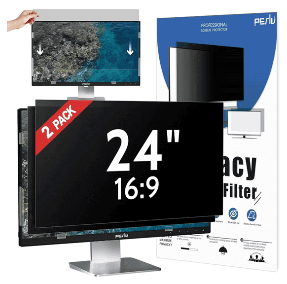 PESLV 24" Privacy Screen for Computer Monitor 2 Pack | Open Box | (See ...
