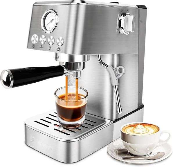 Sorgente 20 Bar Espresso Machine with Milk Frother | Like New | (See ...