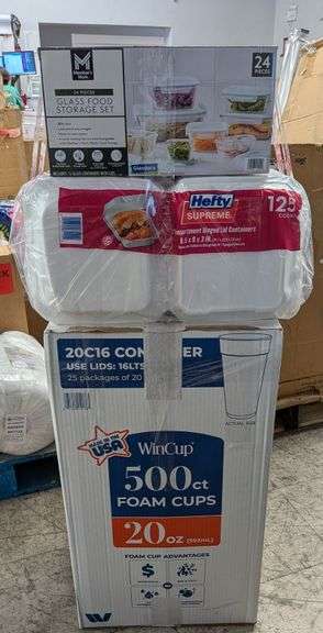TAKEAWAY BUNDLE- WIN CUP 20oz 500ct Foam Cups, HEFTY SUPREME One ...
