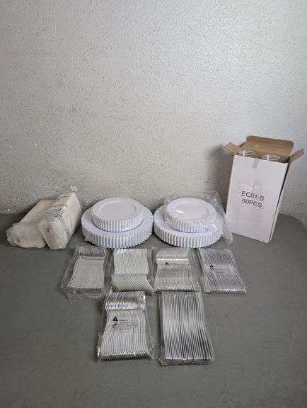 Luxury Plastic Dinnerware, Plates, Forks, Knifes, Spoons & Cups | Open ...