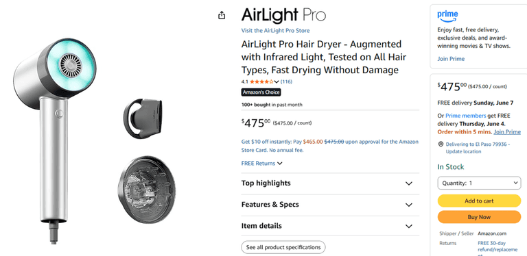 L'OREAL x Zuvi AirLight Pro - Professional Infrared Hair Dryer | Like ...