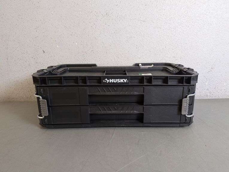 HUSKY Connect Stackable Portable 2 Drawer 13 Compartment Tool Box ...