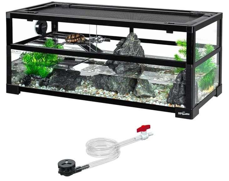 REPTIZOO 18 Gallon Turtle Tank Aquarium 30 x 12 x 12" | Open Box | (See ...