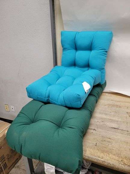 BLAZING NEEDLES Twill Rounded Back Loveseat Cushion 42" x 19" Forest ...