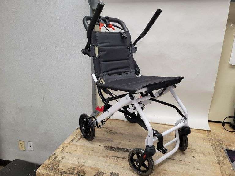 Foldable Transport Wheelchair, 20x12" | Open Box | (See Condition Notes ...