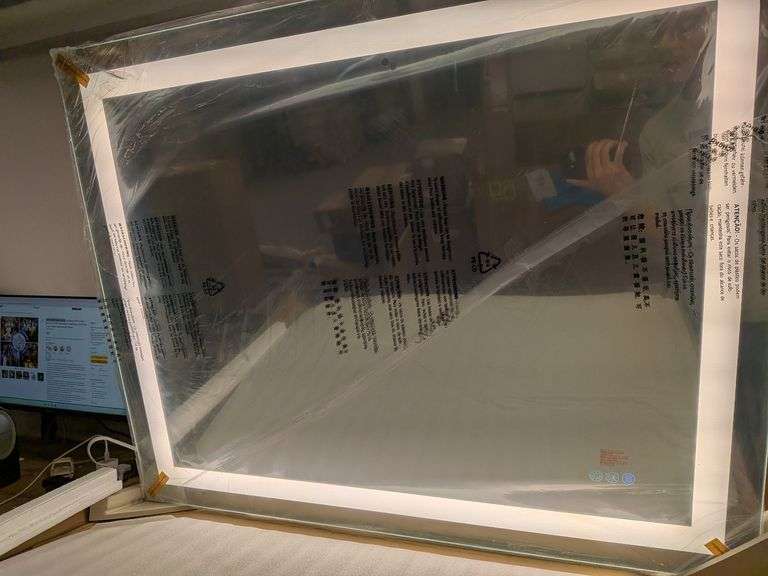 LED Bathroom Mirror, 40x32" | Open Box | (See Condition Notes) - Rio ...