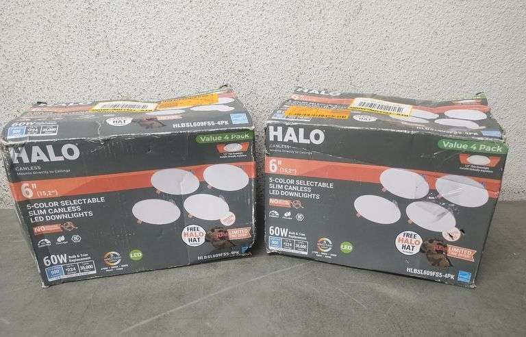 HALO 5-Color Selectable 6" Slim Canless LED Downlights. 60W. 4pk (2 ...