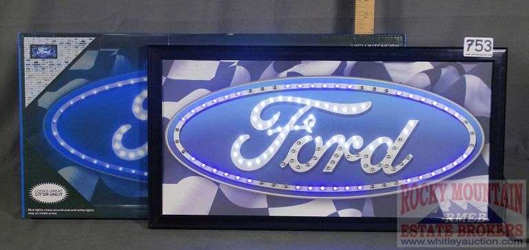 Neat new "Ford" LED lighted sign. 10"X19". - Rocky Mountain Estate ...