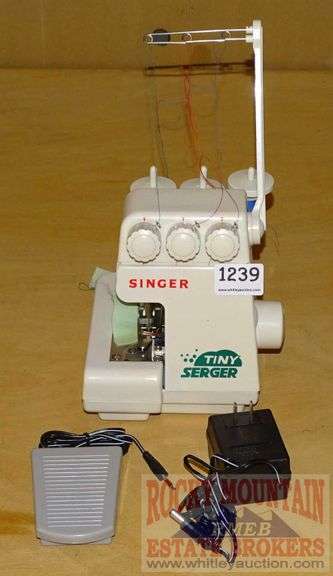 Singer Tiny Serger Model TS38OA Sewing Machine. We plugged this in and ...