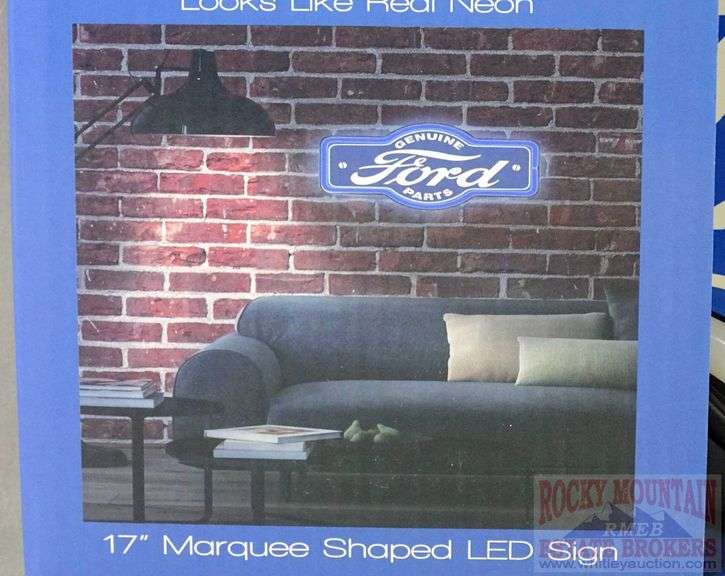 Neat new "Genuine Ford Parts" LED rope sign. This lights up and looks ...