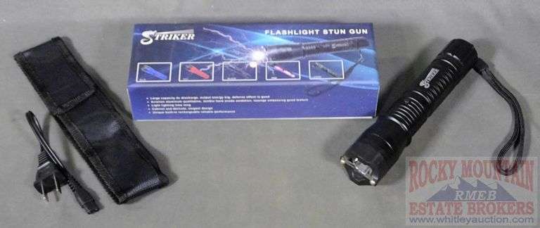 New Striker Black Rechargeable Flashlight - Stun Gun combo with ...