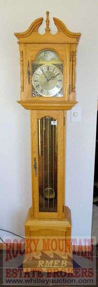Beautiful Emperor 3-Weight, Chiming Grandfather Clock W/ Moon Dial Face ...