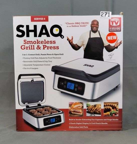 New Shaq Smokeless Grill and Press. - Rocky Mountain Estate Brokers Inc.
