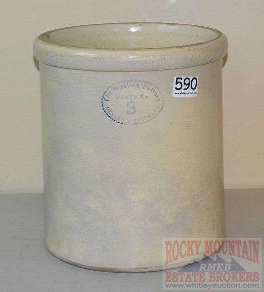 Vintage Western Pottery, Denver Colorado 3 Gallon Crock in good ...